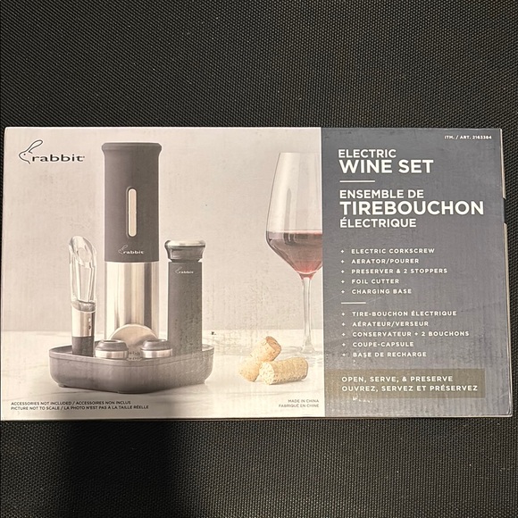 Kitchen | Rabbit Electric Wine Set Black | Poshmark